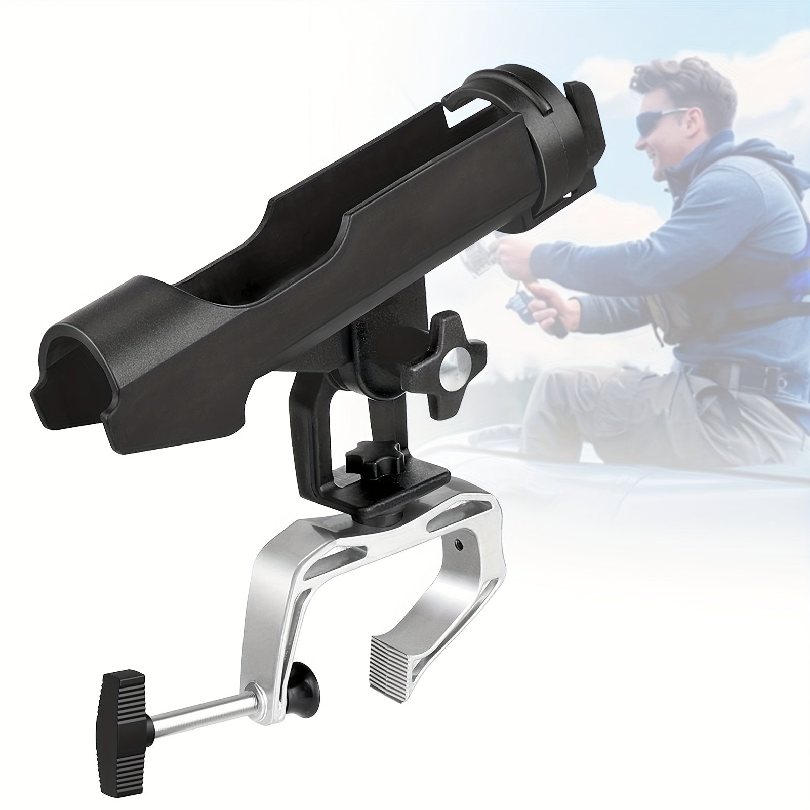 1PACK Universal Fishing Rod Holders – Wide-Range Adjustable Clamp Fits ...
