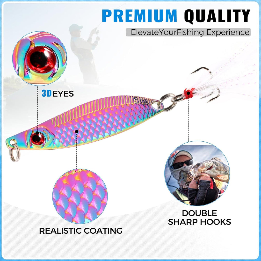PLUSINNO 32pcs Fishing Lures Spinner set with box – Plusinno