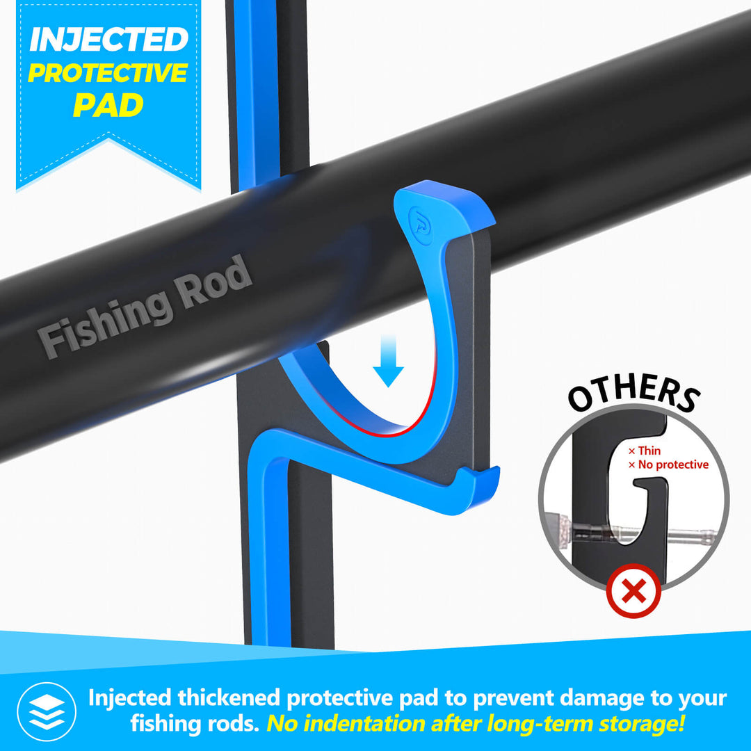 PLUSINNO H5 Horizontal Fishing Rod Holder for Wall and Ceiling – Plusinno